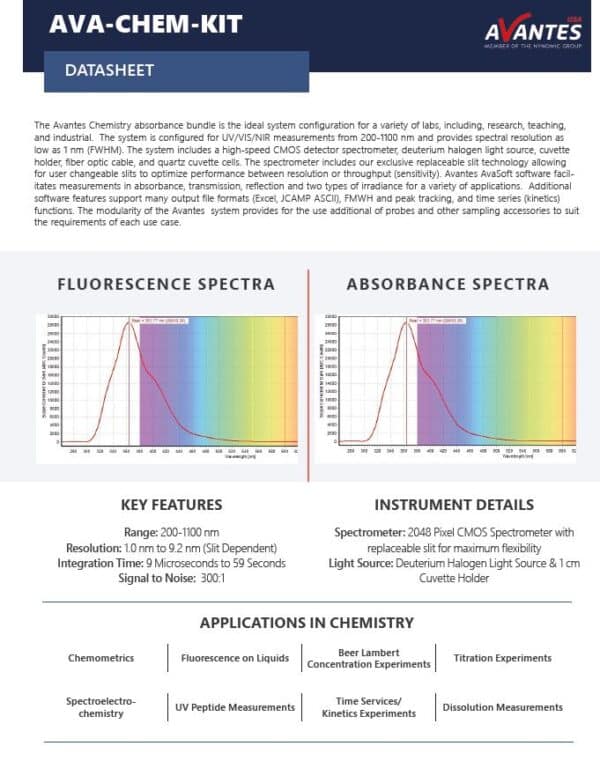 Data Sheet: Ava-Chem-Kit - Avantes